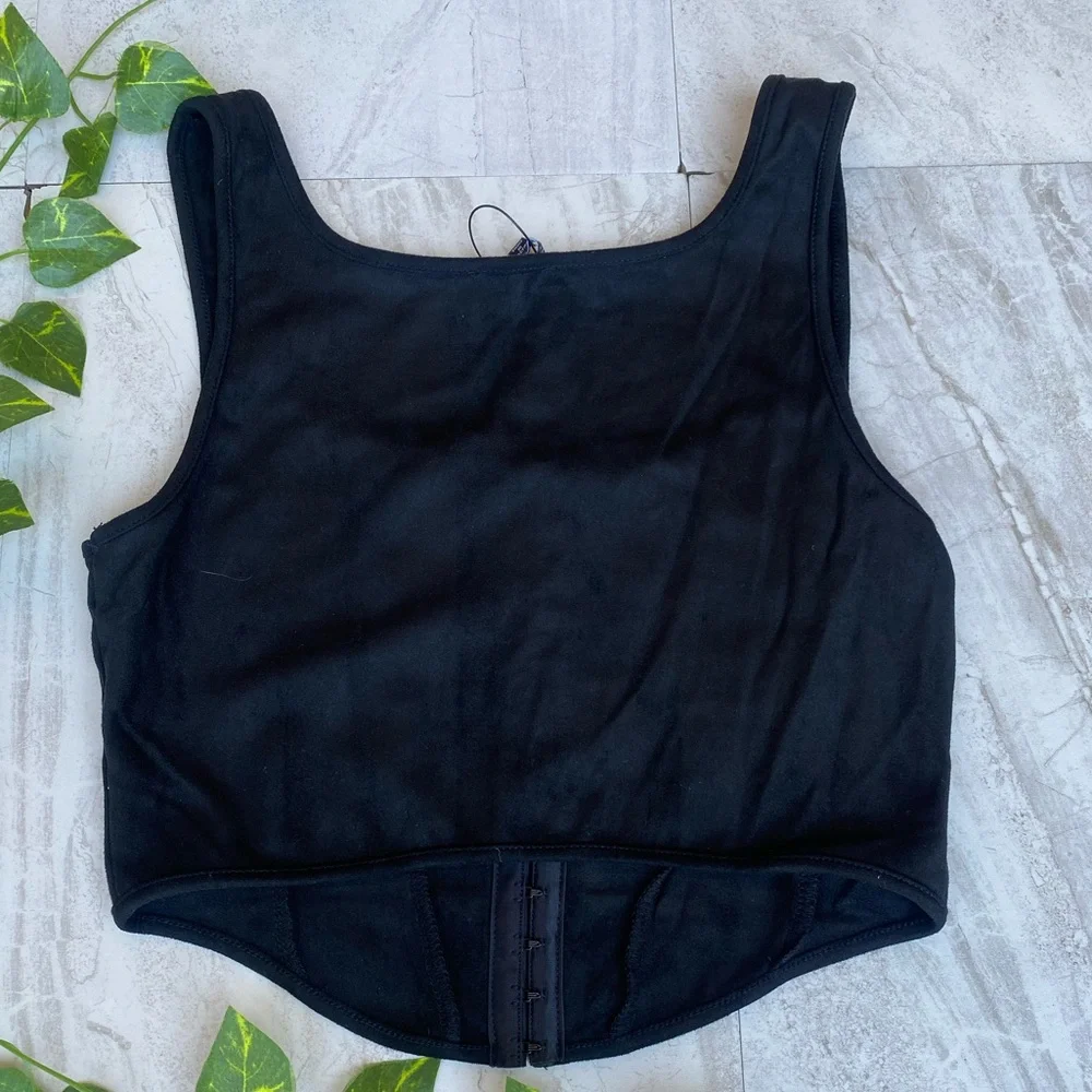 Fashion Nova | Tops | Edgy Fashion Nova Corset Cropped Bustier Clasp ...